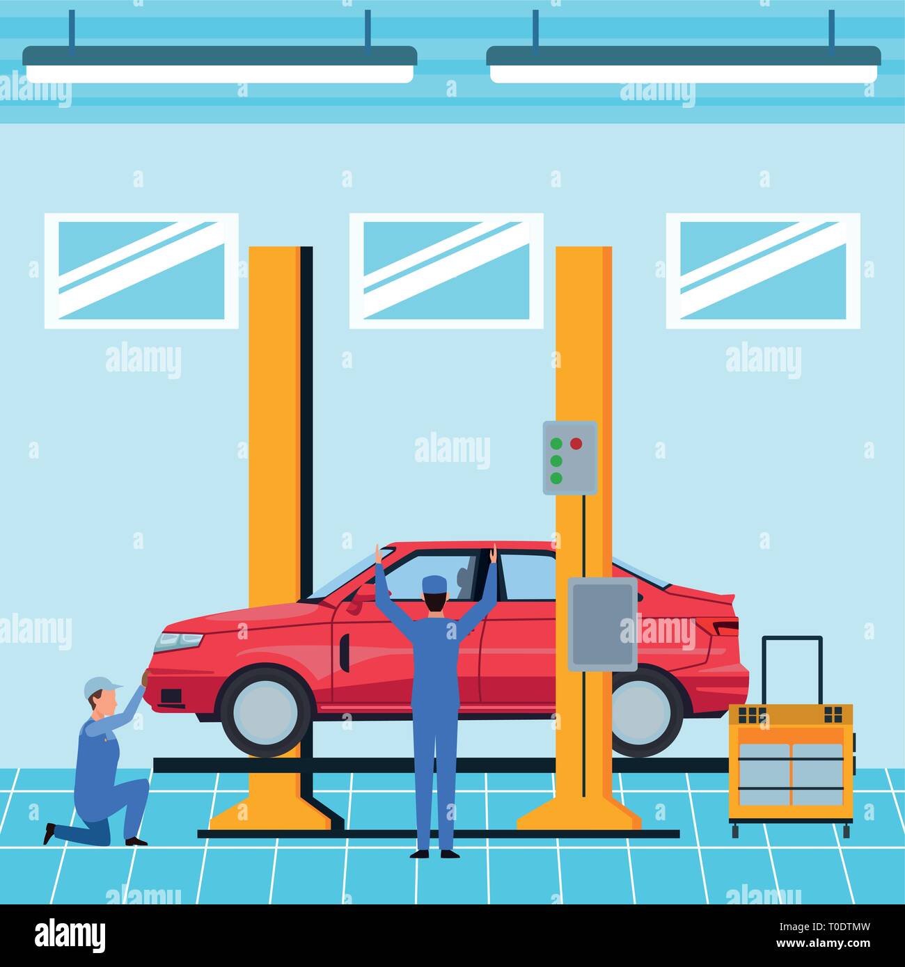 industry car manufacturing cartoon Stock Vector Image & Art - Alamy