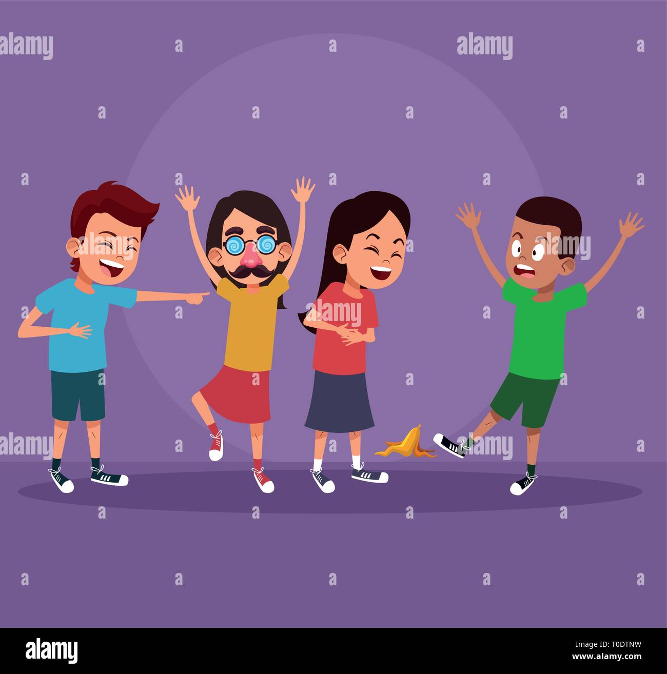 Kids with jokes cartoons Stock Vector Image & Art - Alamy