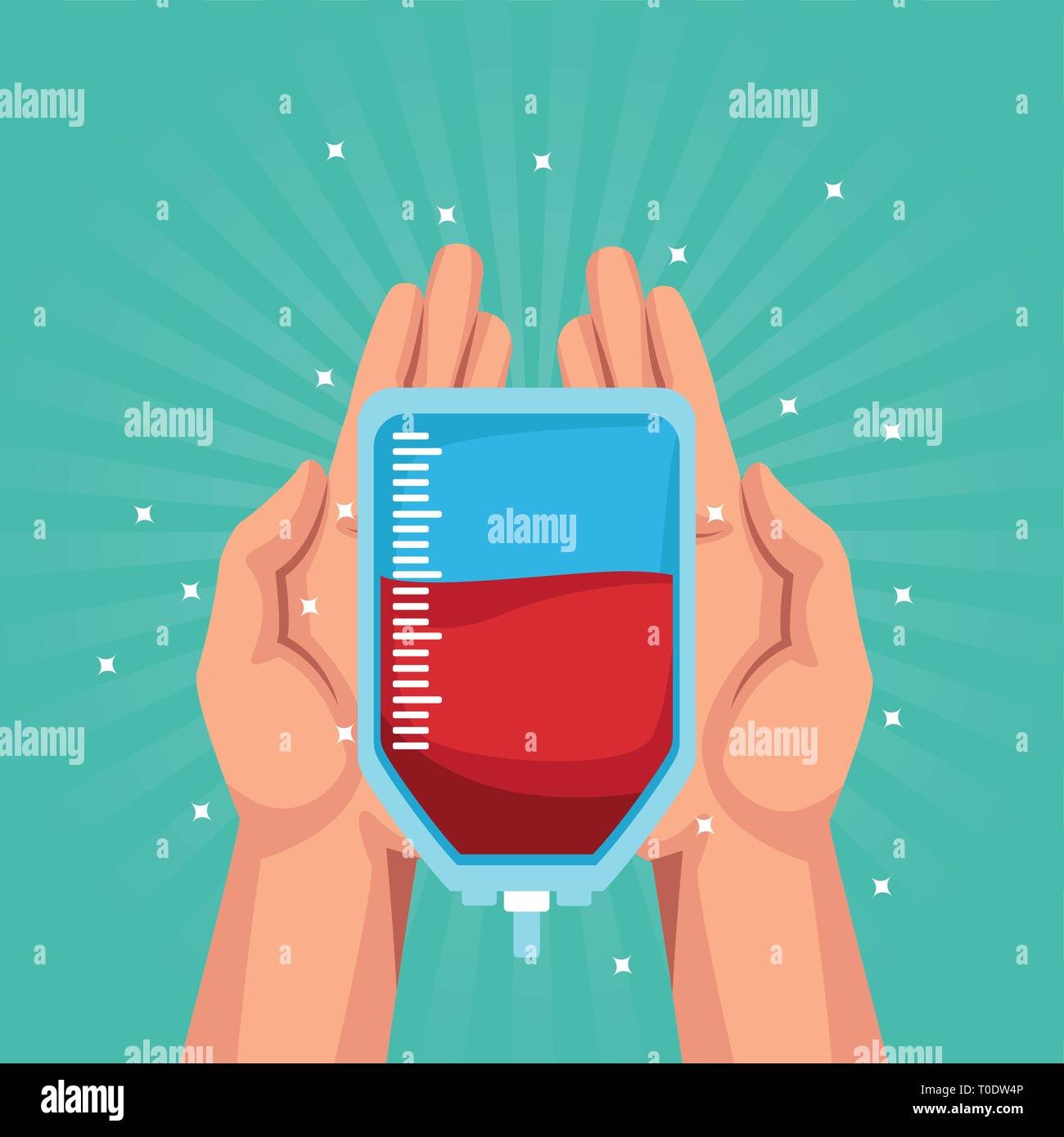 Hands medic in blue Stock Vector Images - Alamy