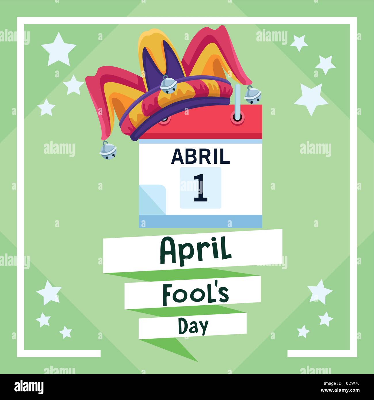 April fools day card Stock Vector Image & Art - Alamy