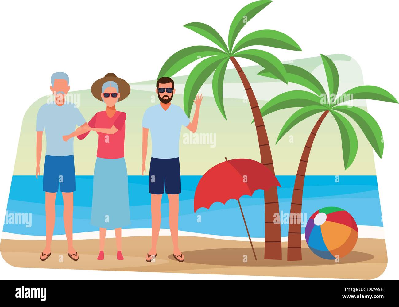 summer vacation cartoon Stock Vector Image & Art - Alamy