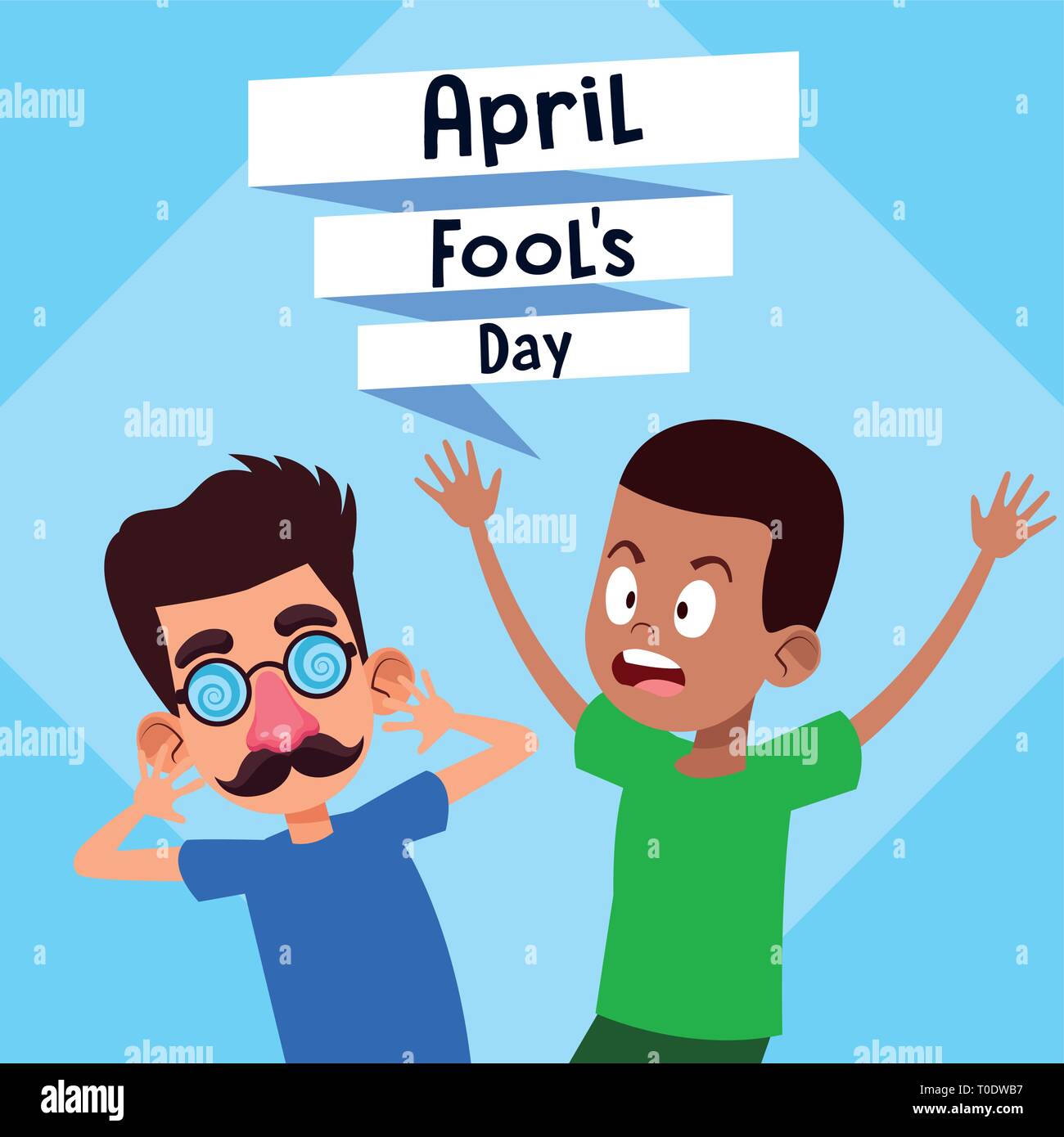 April fools day cartoon Stock Vector Image & Art - Alamy