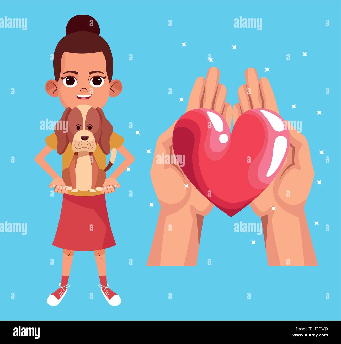 Kid donation charity cartoon Stock Vector Image & Art - Alamy