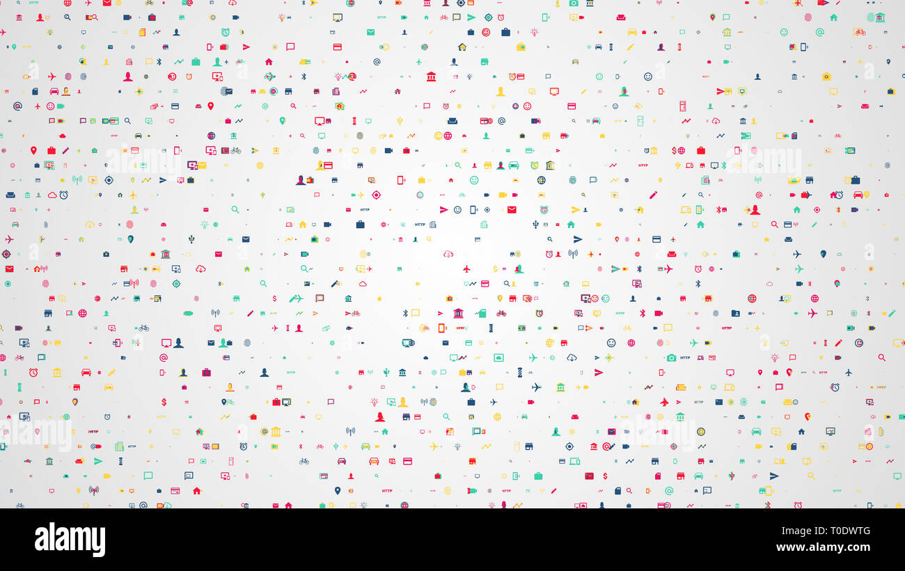 illustration from sets of symbols of modern life Stock Photo - Alamy