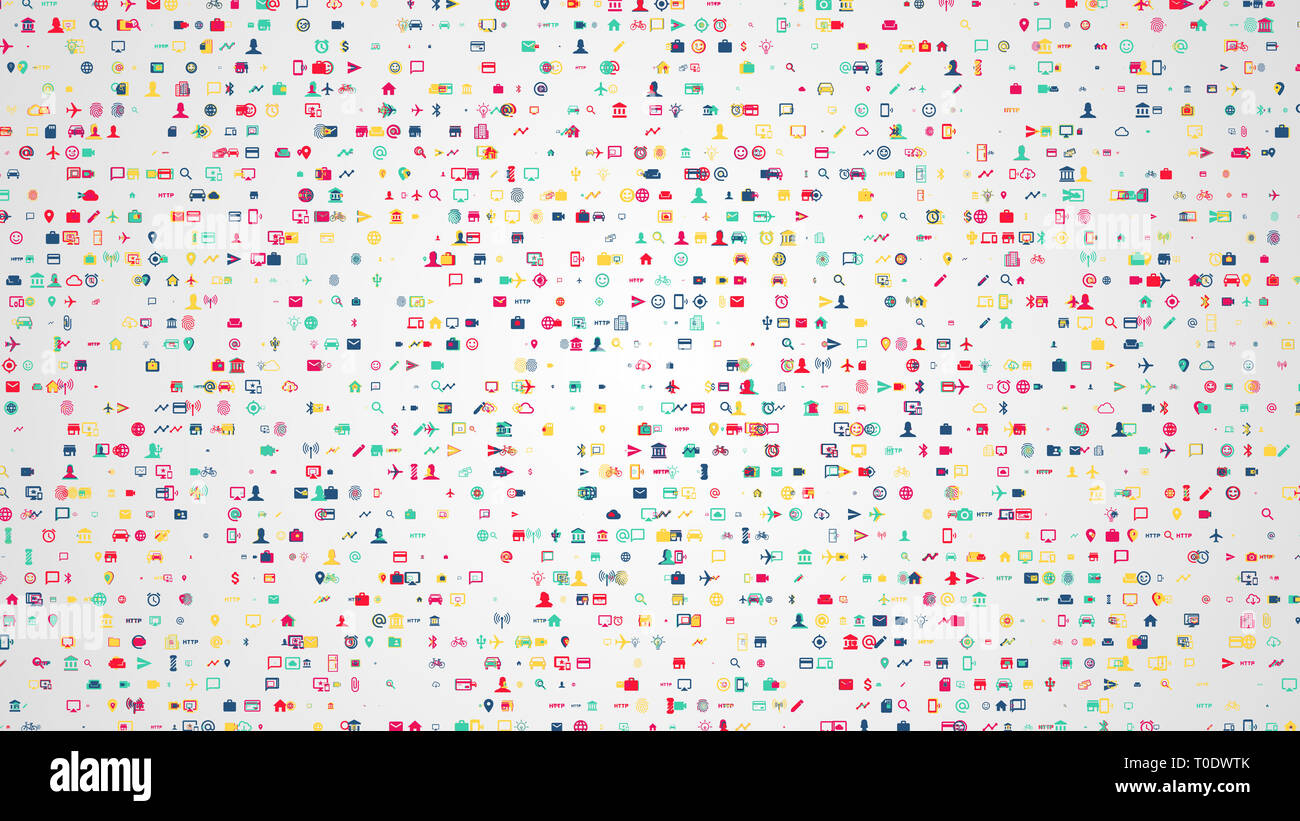 illustration from sets of symbols of modern life Stock Photo - Alamy