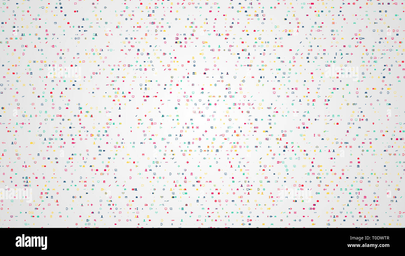 illustration from sets of symbols of modern life Stock Photo - Alamy