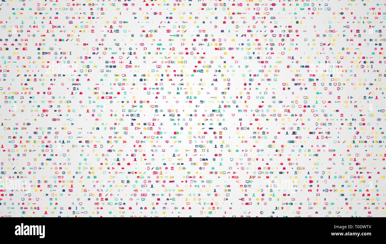 illustration from sets of symbols of modern life Stock Photo - Alamy