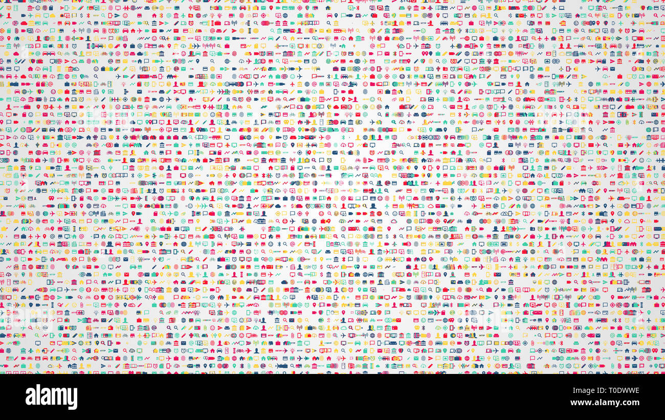 illustration from sets of symbols of modern life Stock Photo - Alamy