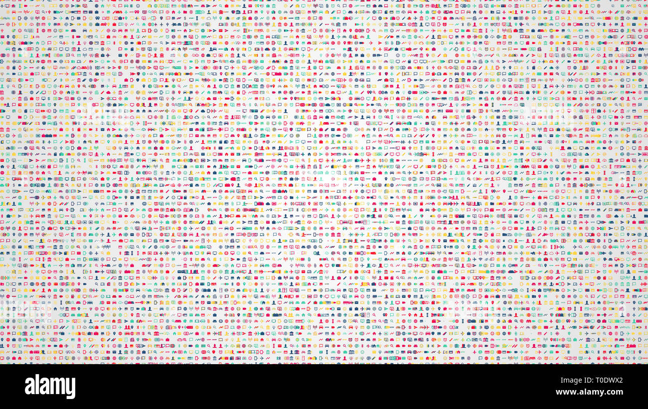 illustration from sets of symbols of modern life Stock Photo - Alamy