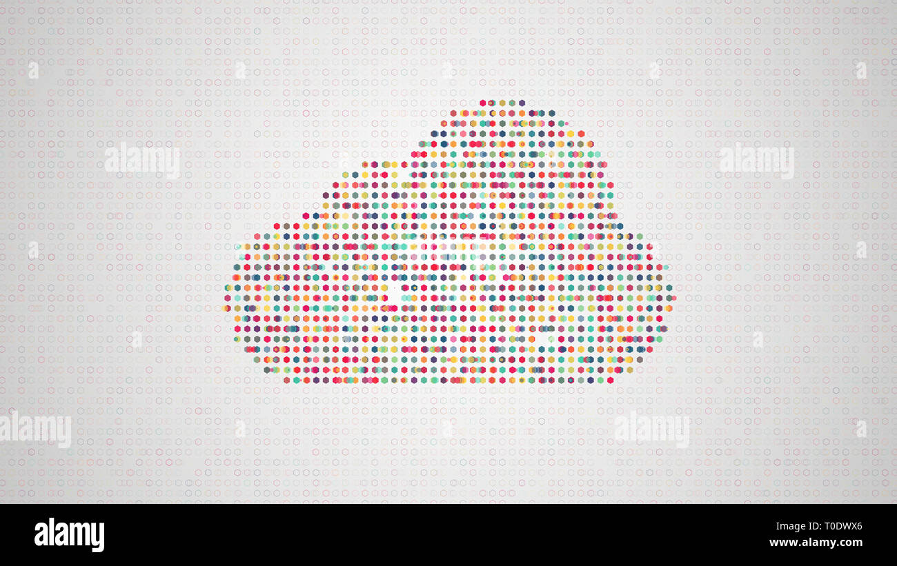 Cloud computing concept illustration from sets of symbols of modern ...