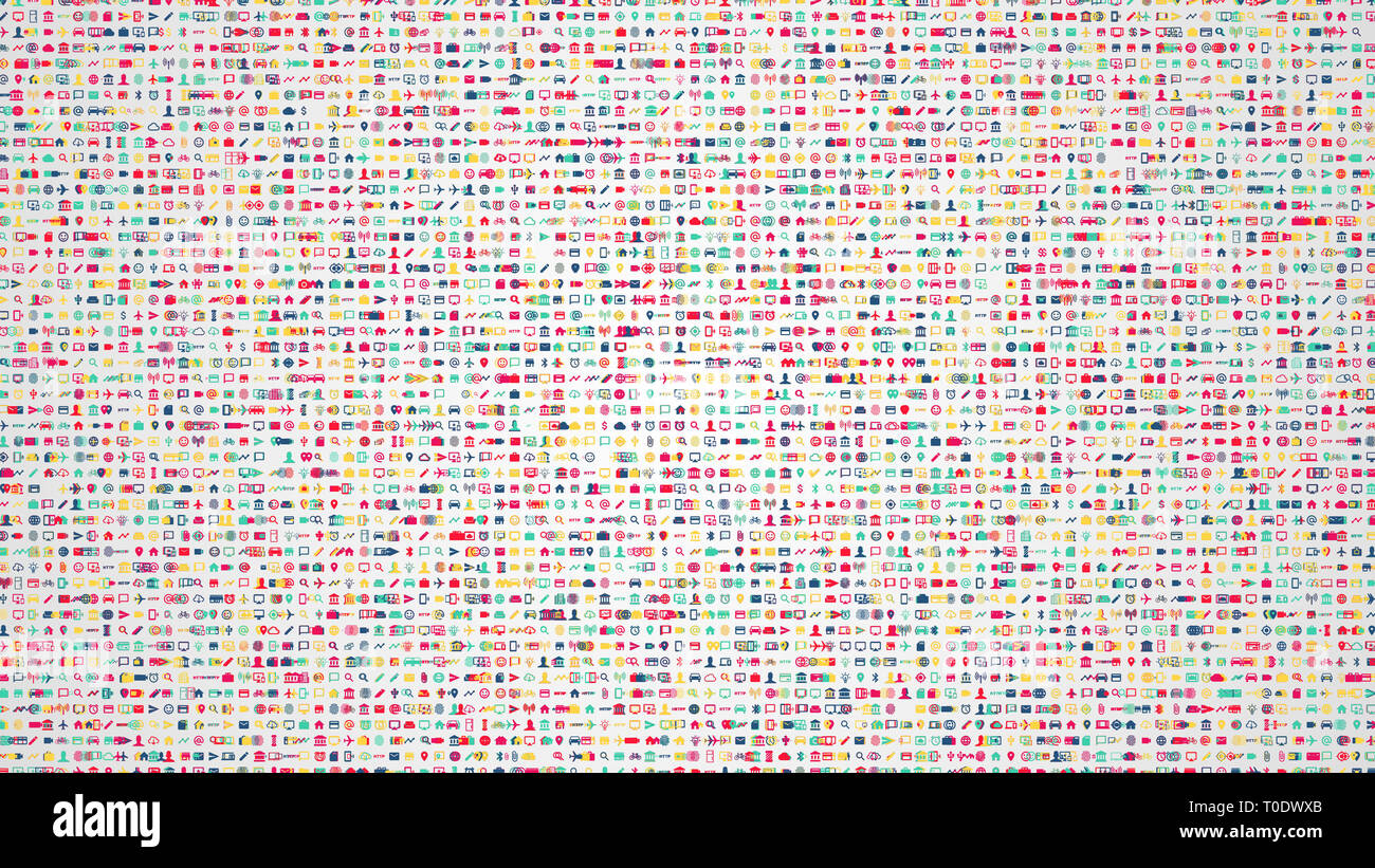 illustration from sets of symbols of modern life Stock Photo - Alamy