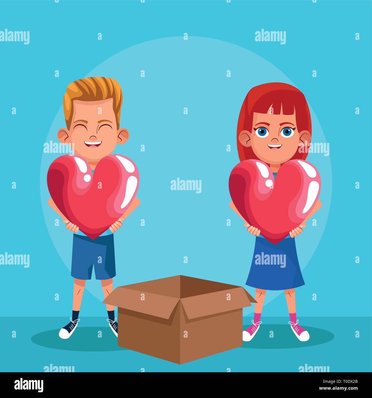 Kids donation and charity cartoon Stock Vector Image & Art - Alamy