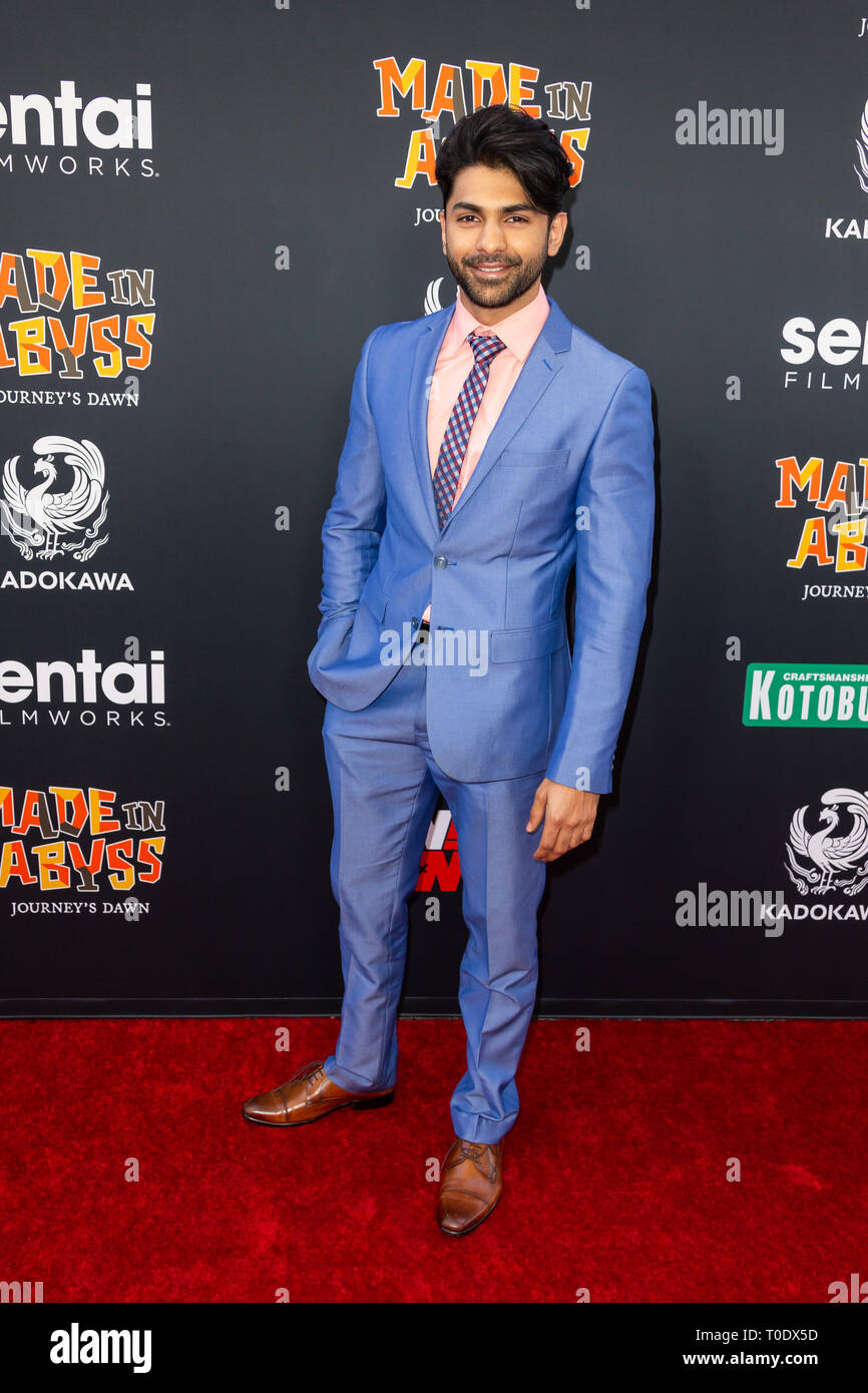 Los Angeles, USA. 15 March, 2019. Taaha Shah arrives at premiere event ...