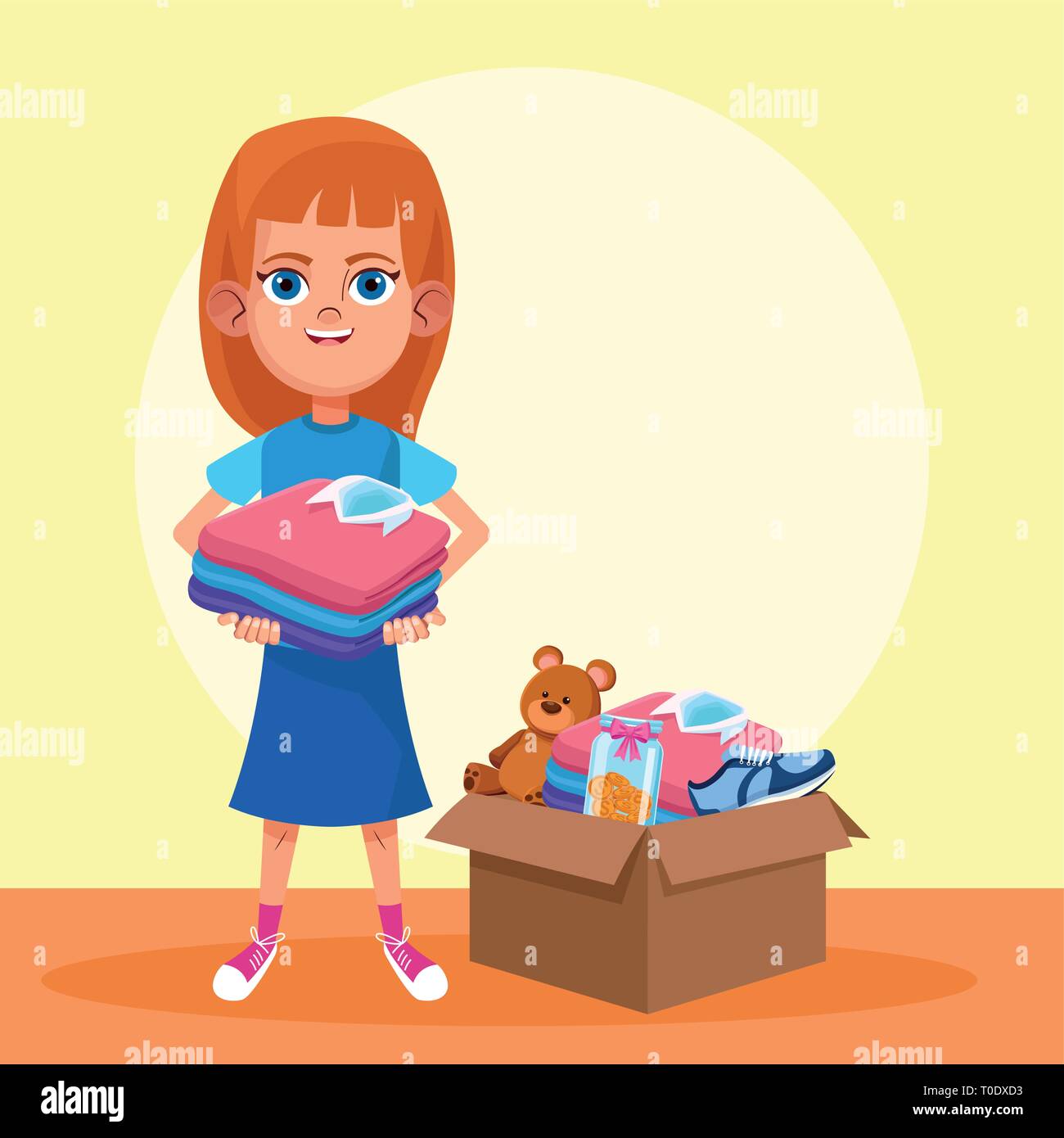 Donations of clothes Stock Vector Images - Alamy
