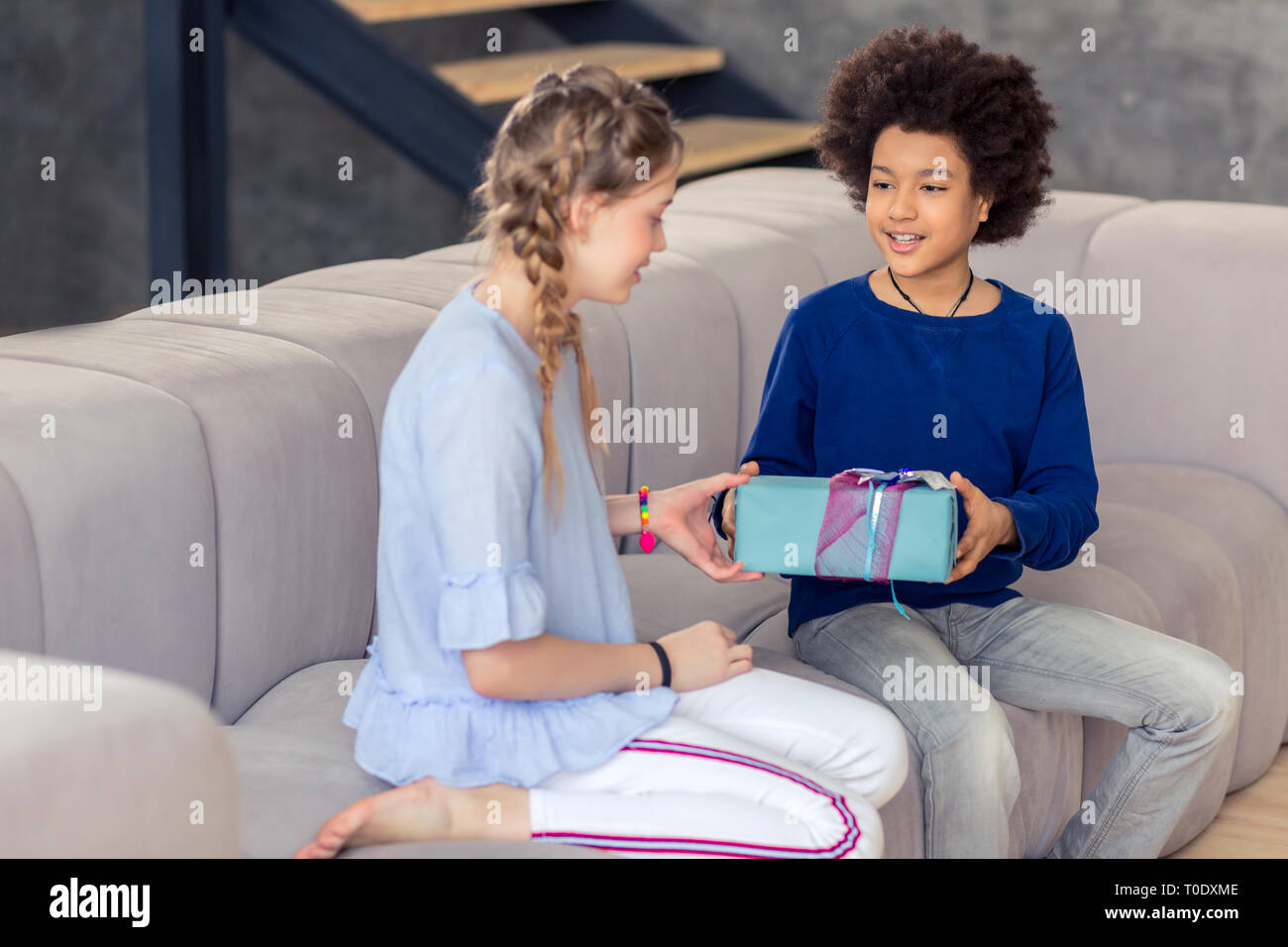 Visiting friends with children hi-res stock photography and images - Alamy