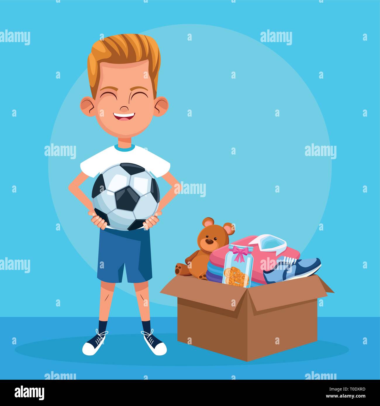 Kid donation charity cartoon Stock Vector Image & Art - Alamy