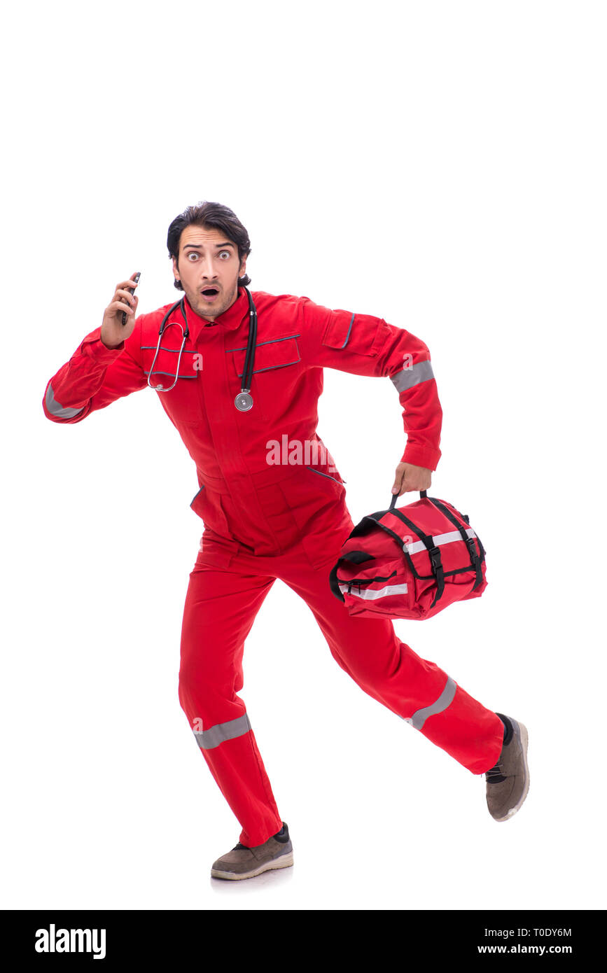Paramedic man running medical kit hi-res stock photography and images ...