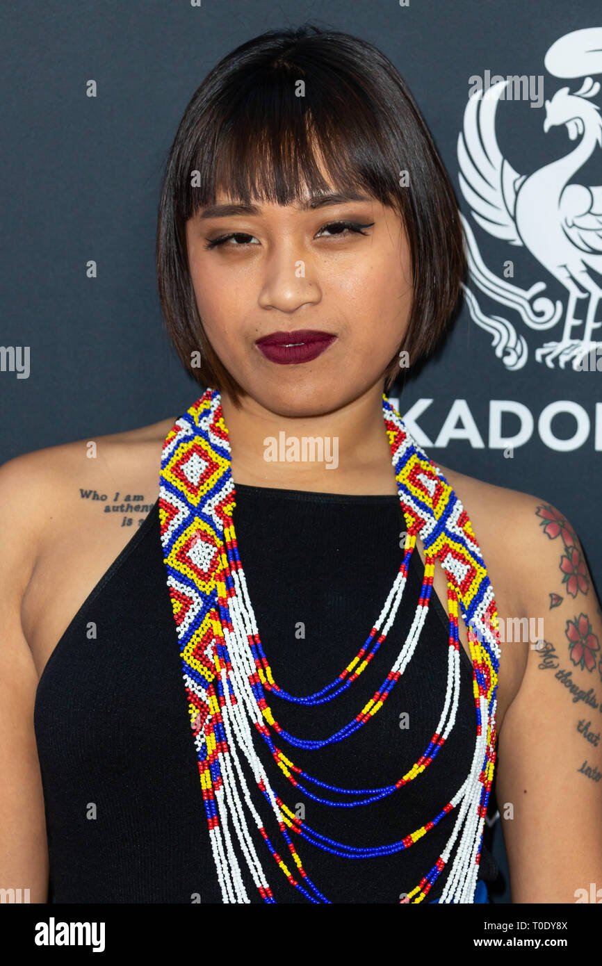 Los Angeles, USA. 15 March, 2019. Ally Vega arrives at premiere event ...