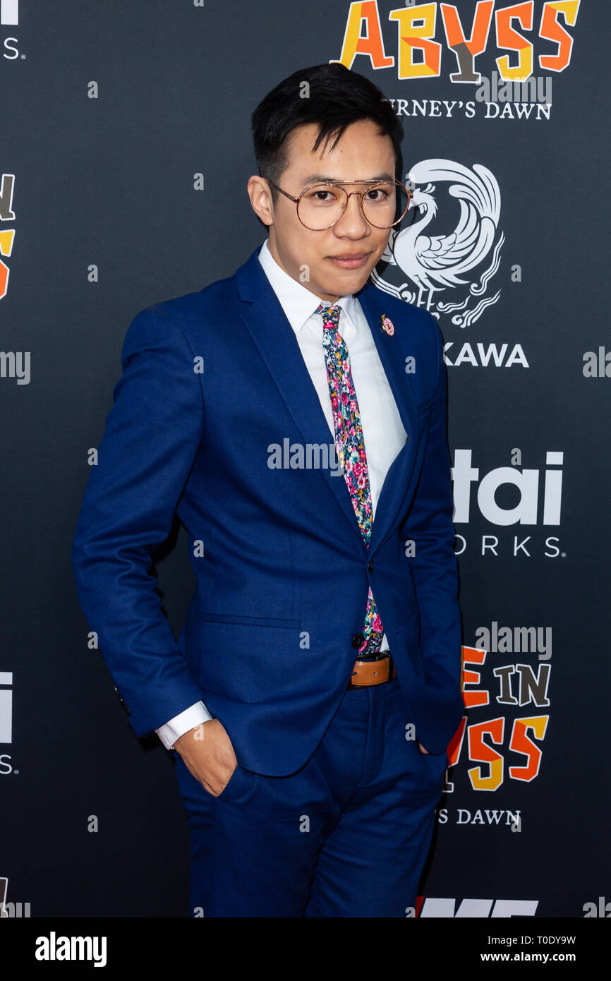 Los Angeles, USA. 15 March, 2019. Christopher Lam arrives at premiere ...