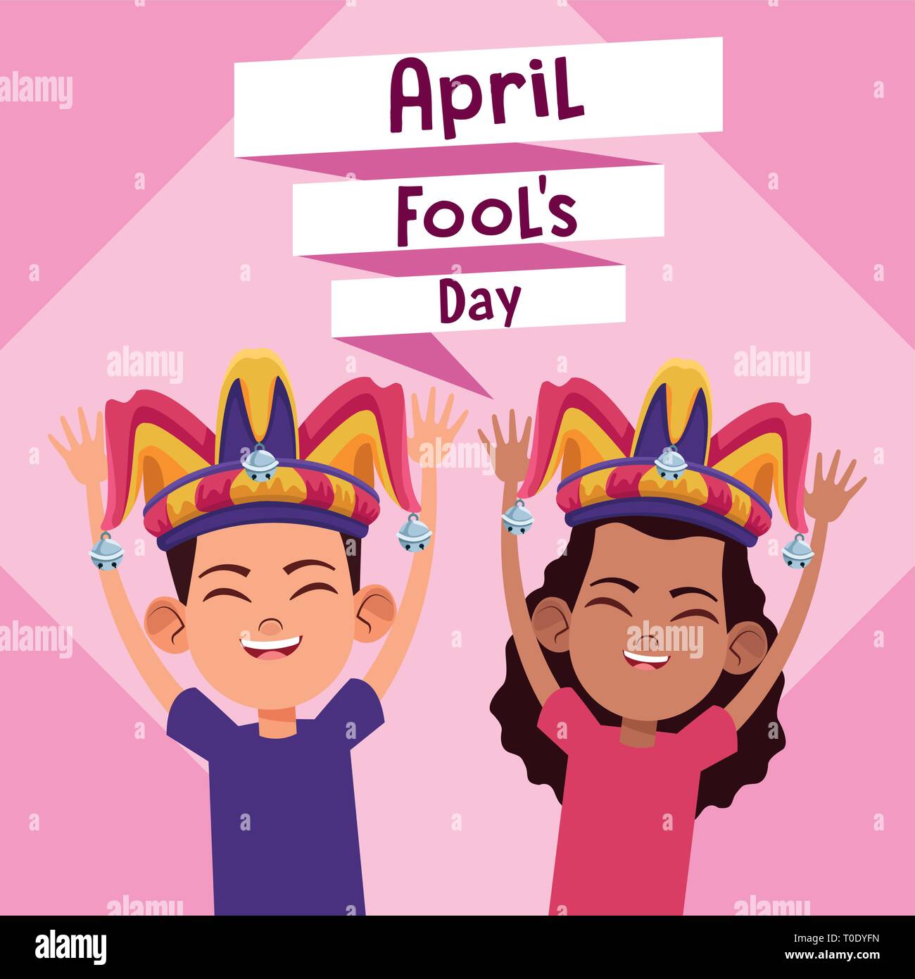 April fools day cartoon Stock Vector Image & Art - Alamy