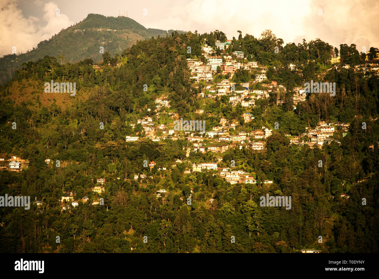 Landscape,of,a hill town,East Sikkim,India,a pollution free,environment ...