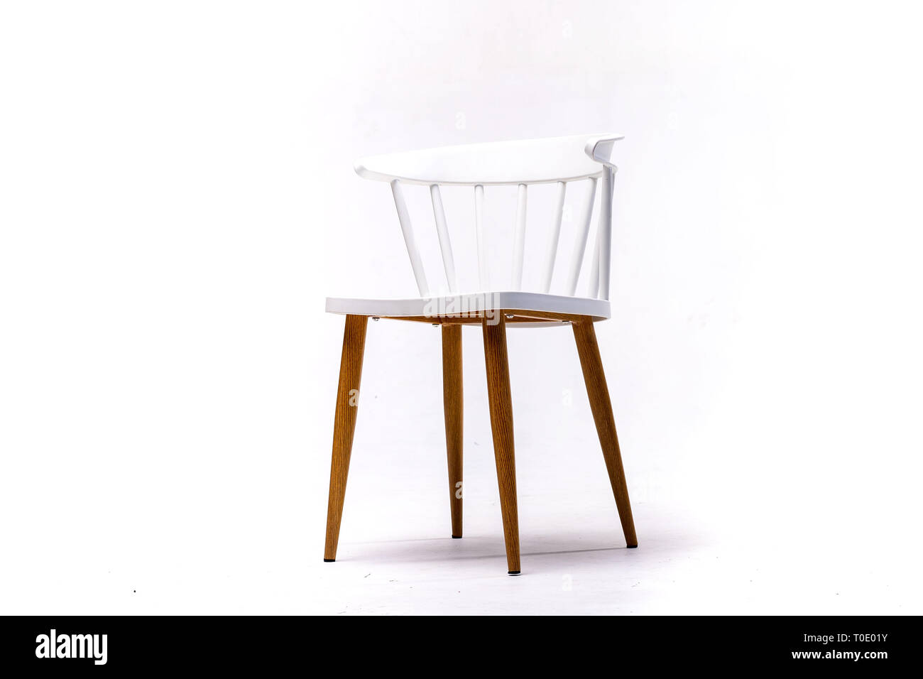 White color chair, plastic, wooden, leather chair modern designer ...