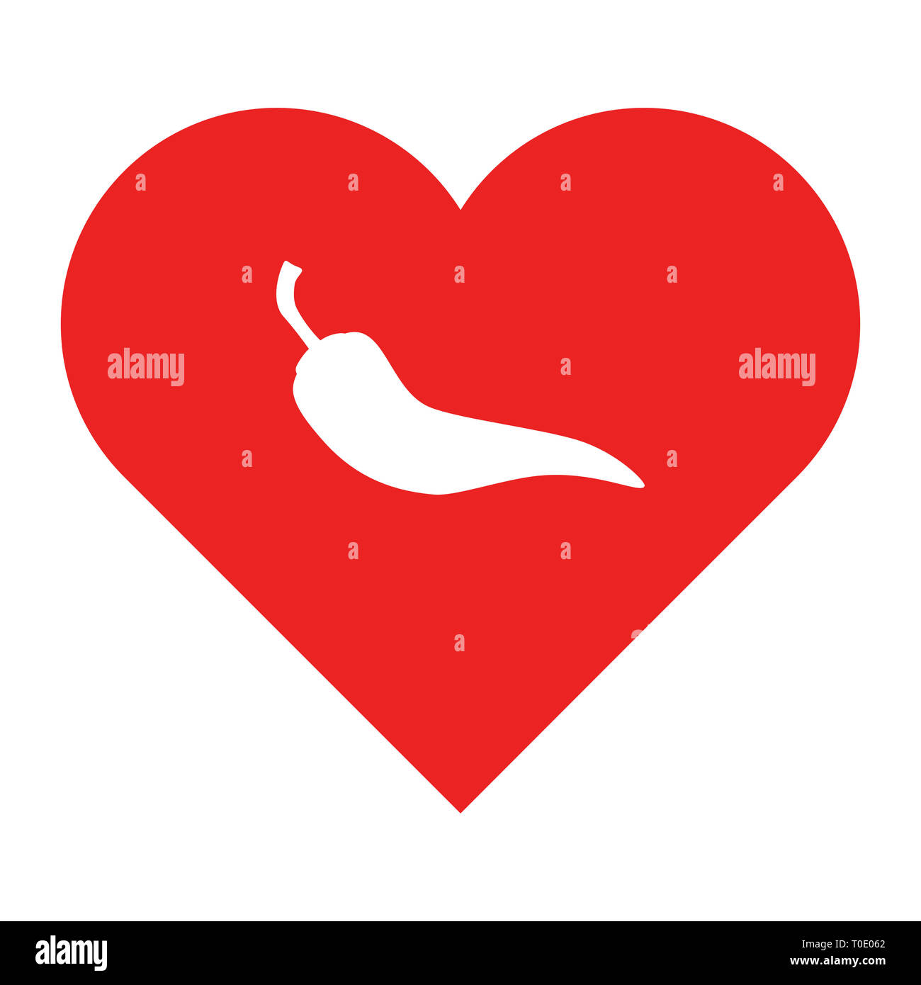 Chili pepper and heart Stock Photo - Alamy