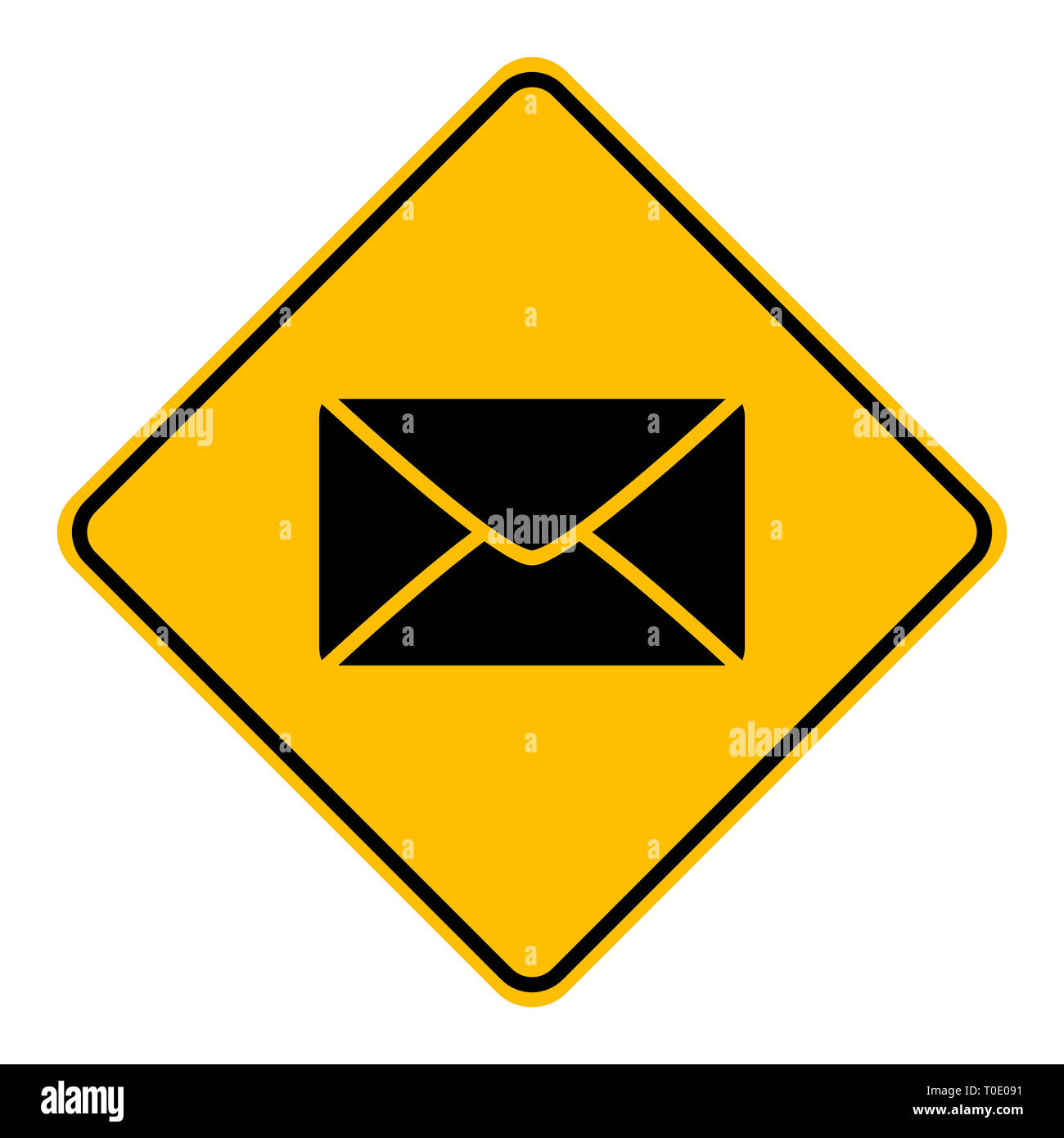 Envelope and road sign Stock Photo - Alamy