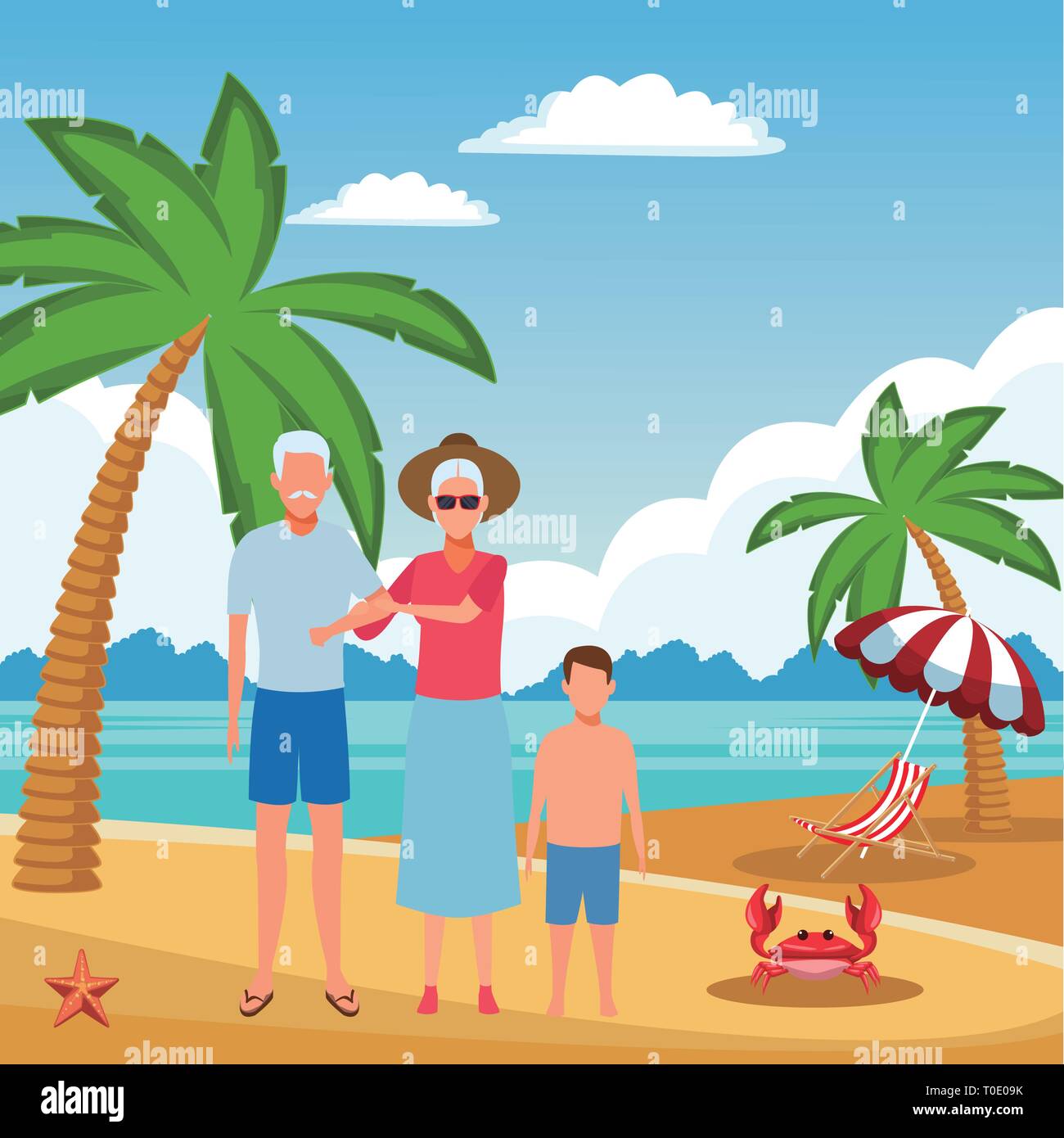 summer vacation cartoon Stock Vector Image & Art - Alamy