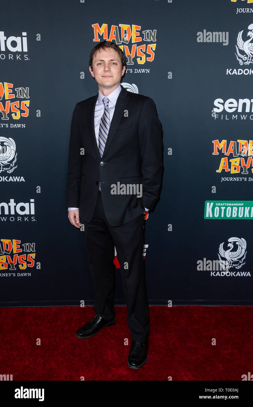 Los Angeles, USA. 15 March, 2019. Zachary Rice arrives at premiere ...