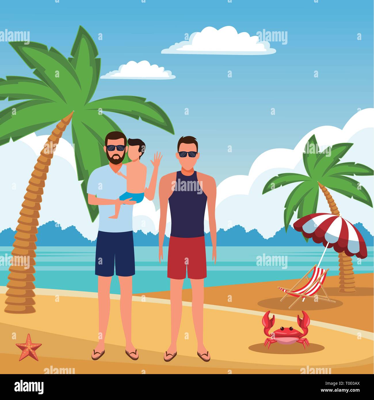 summer vacation cartoon Stock Vector Image & Art - Alamy
