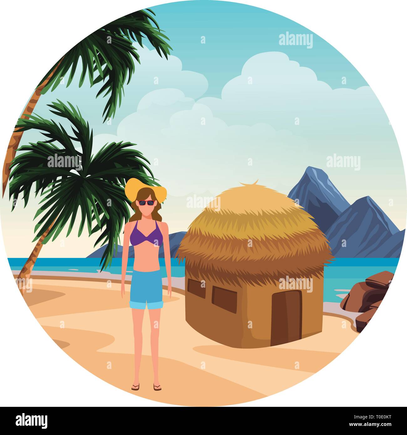 summer vacation cartoon Stock Vector Image & Art - Alamy