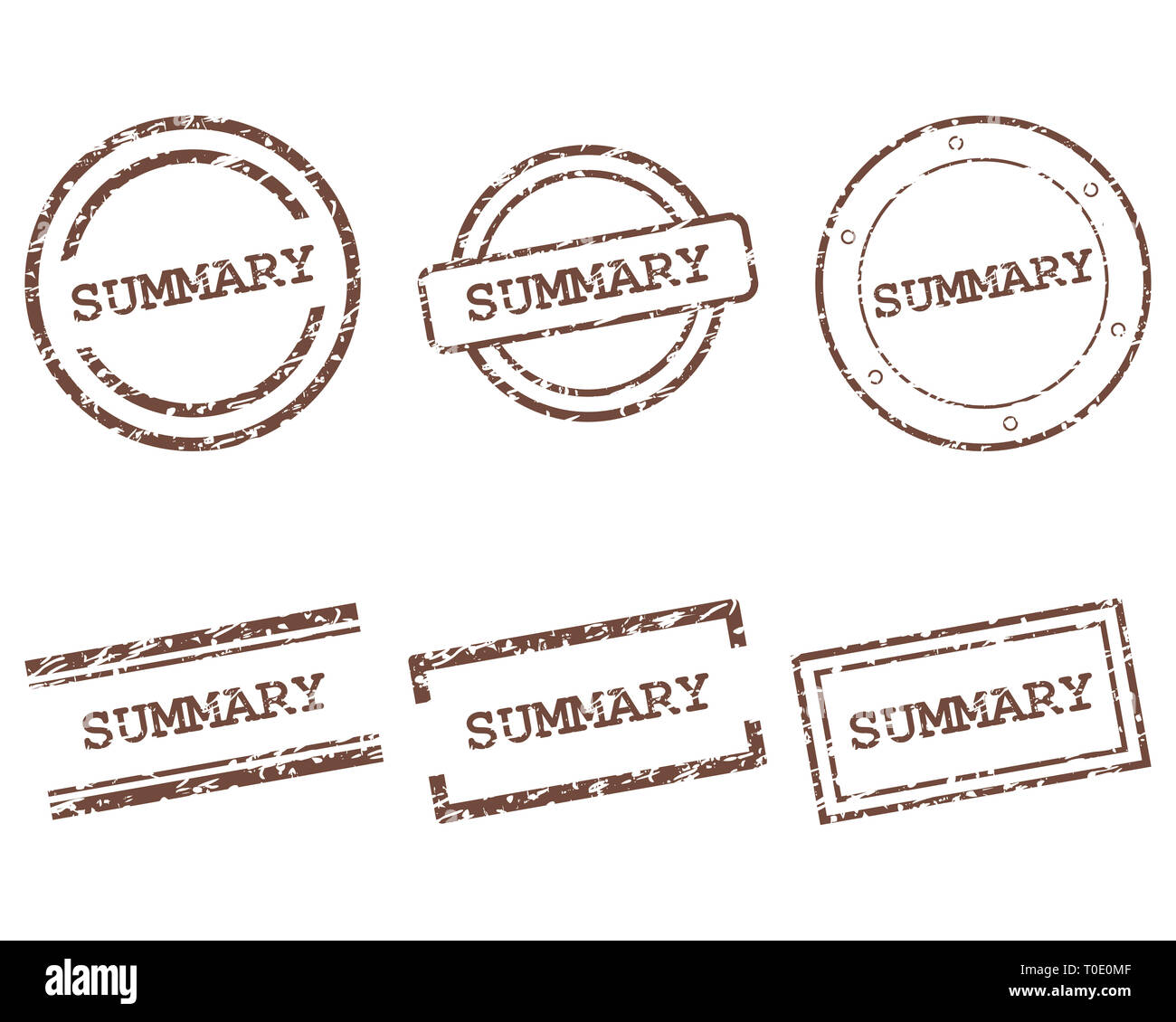 Summary rubber stamp hi-res stock photography and images - Alamy