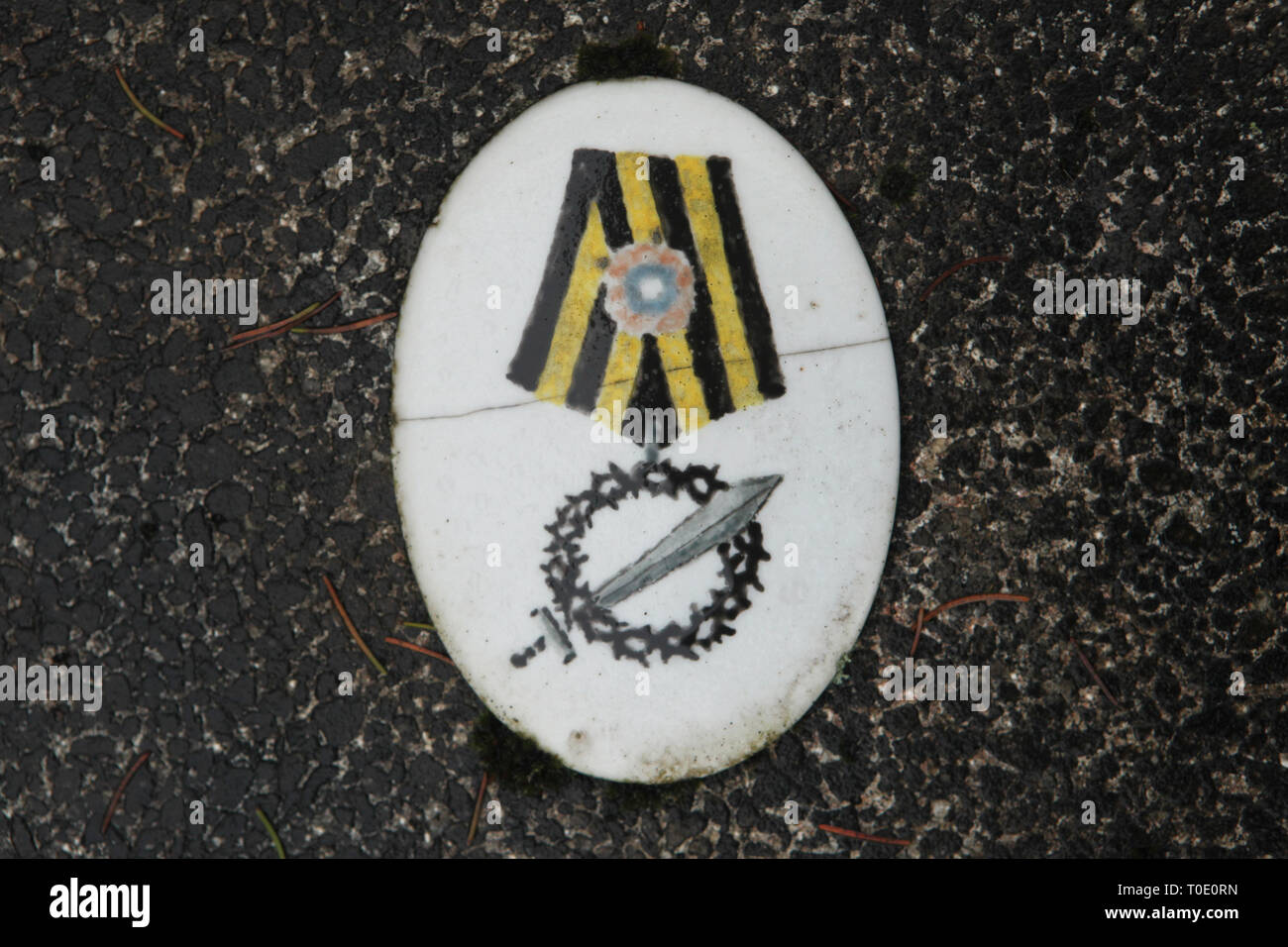 First Kuban Campaign Badge depicted on one of the graves of Russian ...