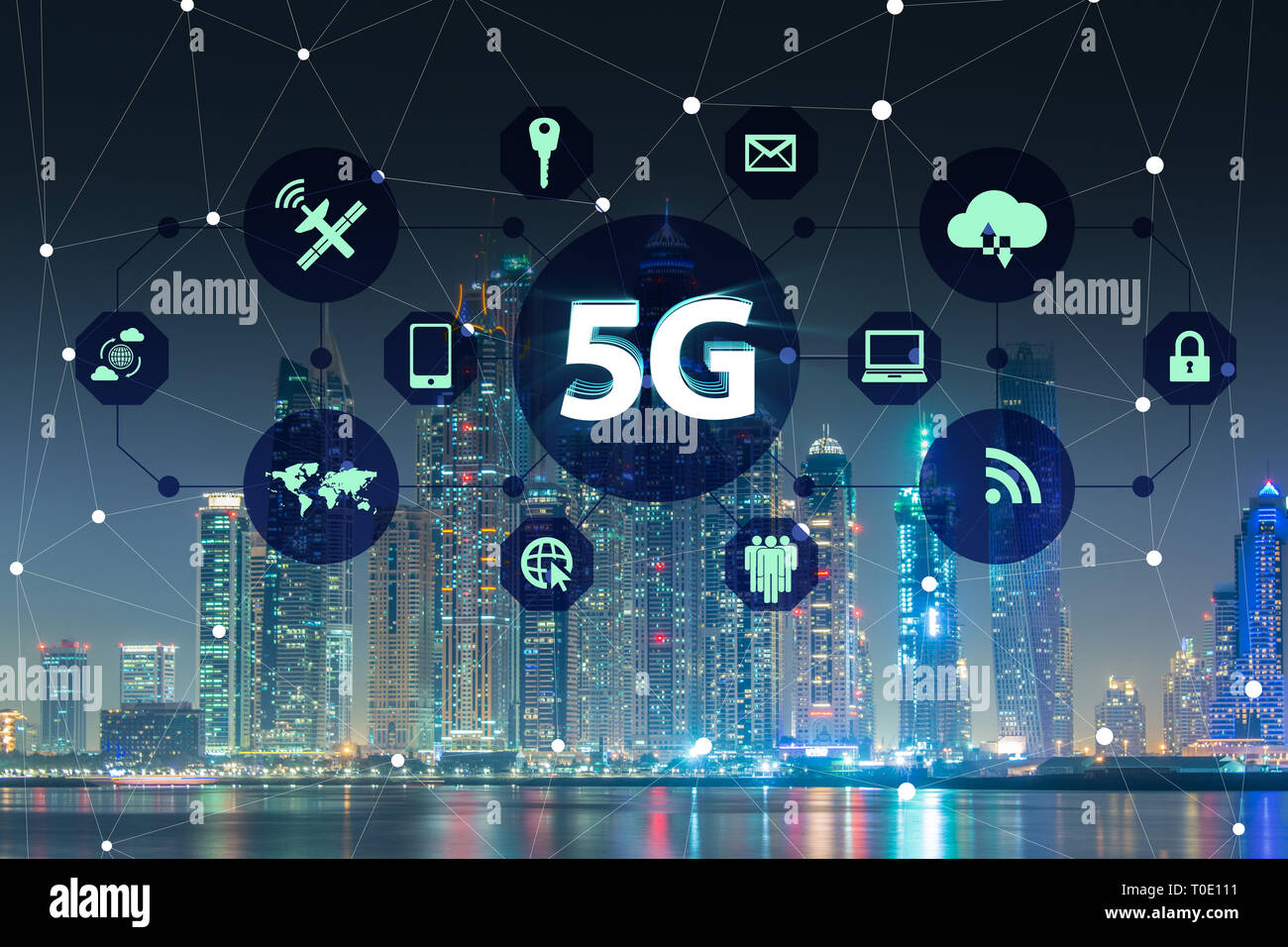 5g internet concept in technology concept Stock Photo - Alamy