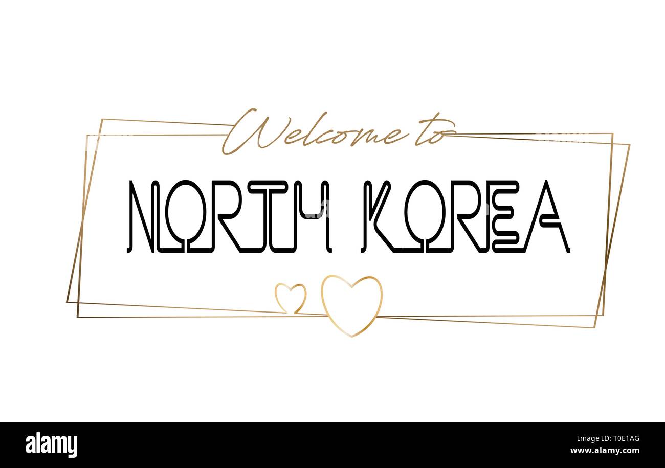 Korea Welcome to text Neon lettering typography. Word for logotype ...