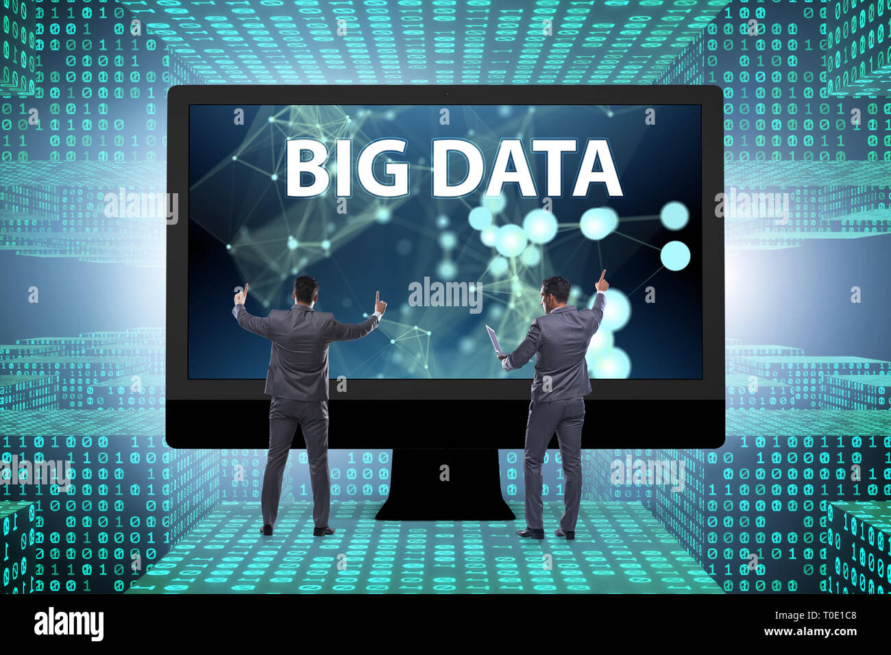 Big data concept with data mining analyst Stock Photo - Alamy