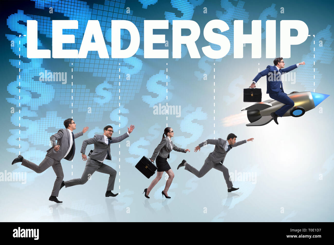 Leadership concept with various business people Stock Photo - Alamy