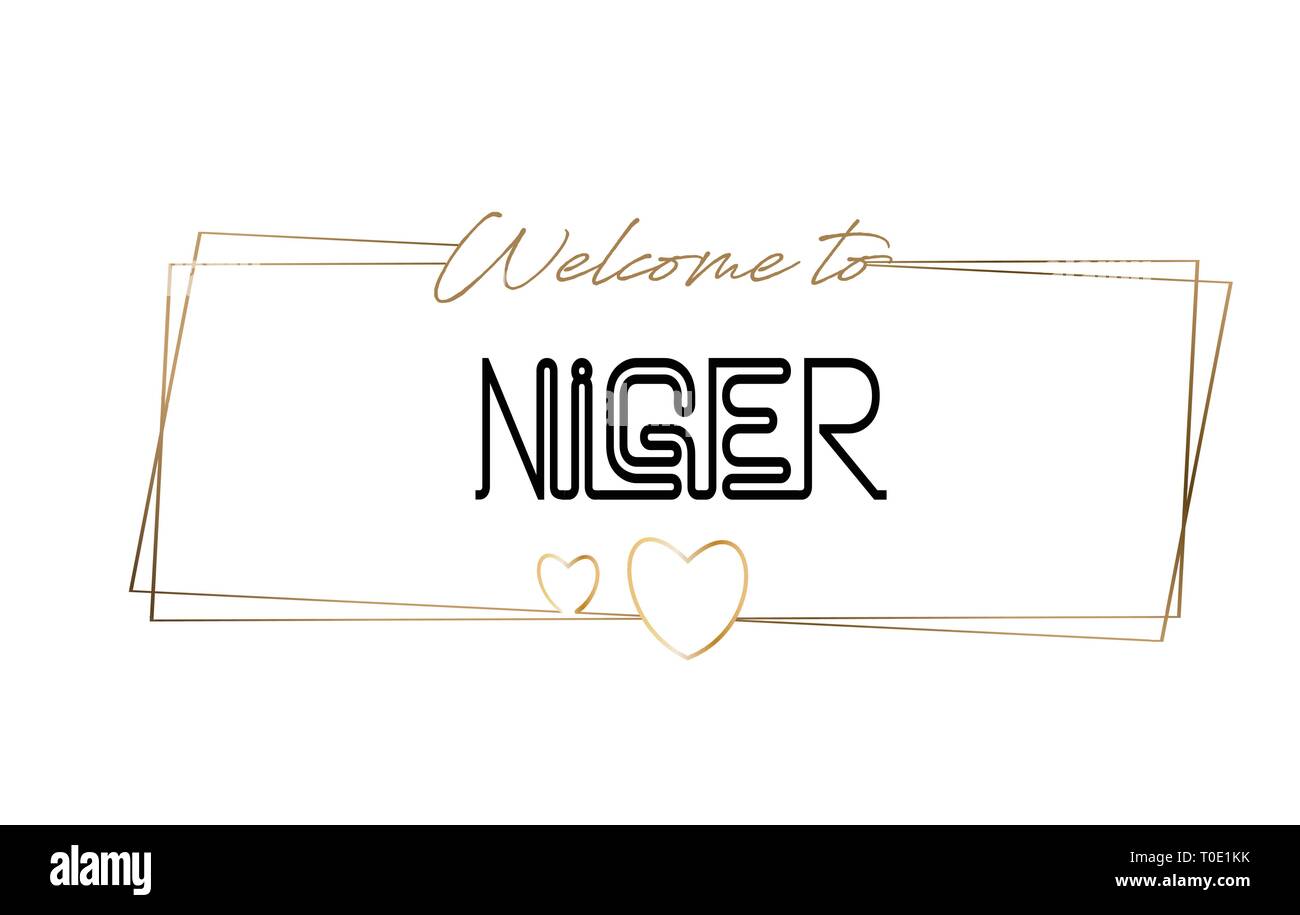 Niger Welcome to text Neon lettering typography. Word for logotype ...