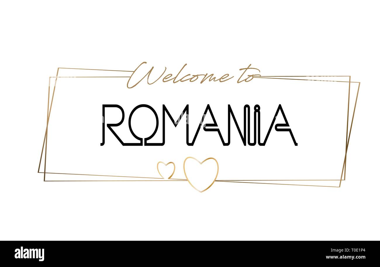 Welcome romania modern typography text Cut Out Stock Images & Pictures ...