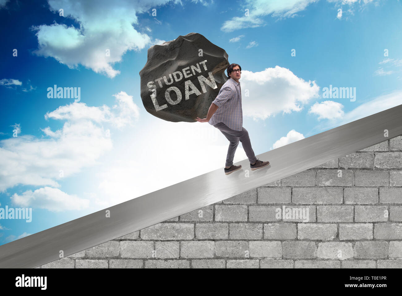 Concept of student loan and expensive education Stock Photo - Alamy