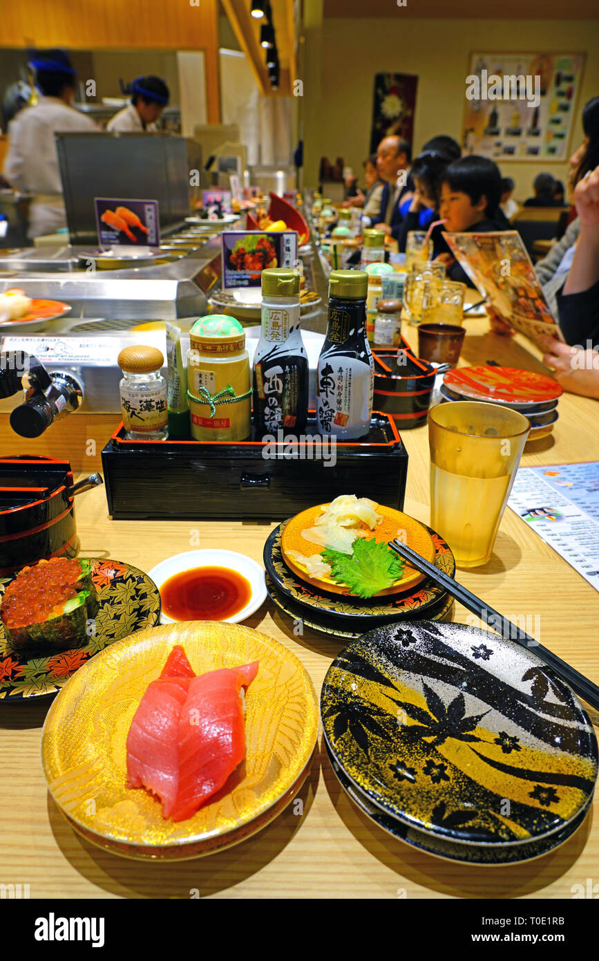 Sushi carousel hi-res stock photography and images - Alamy