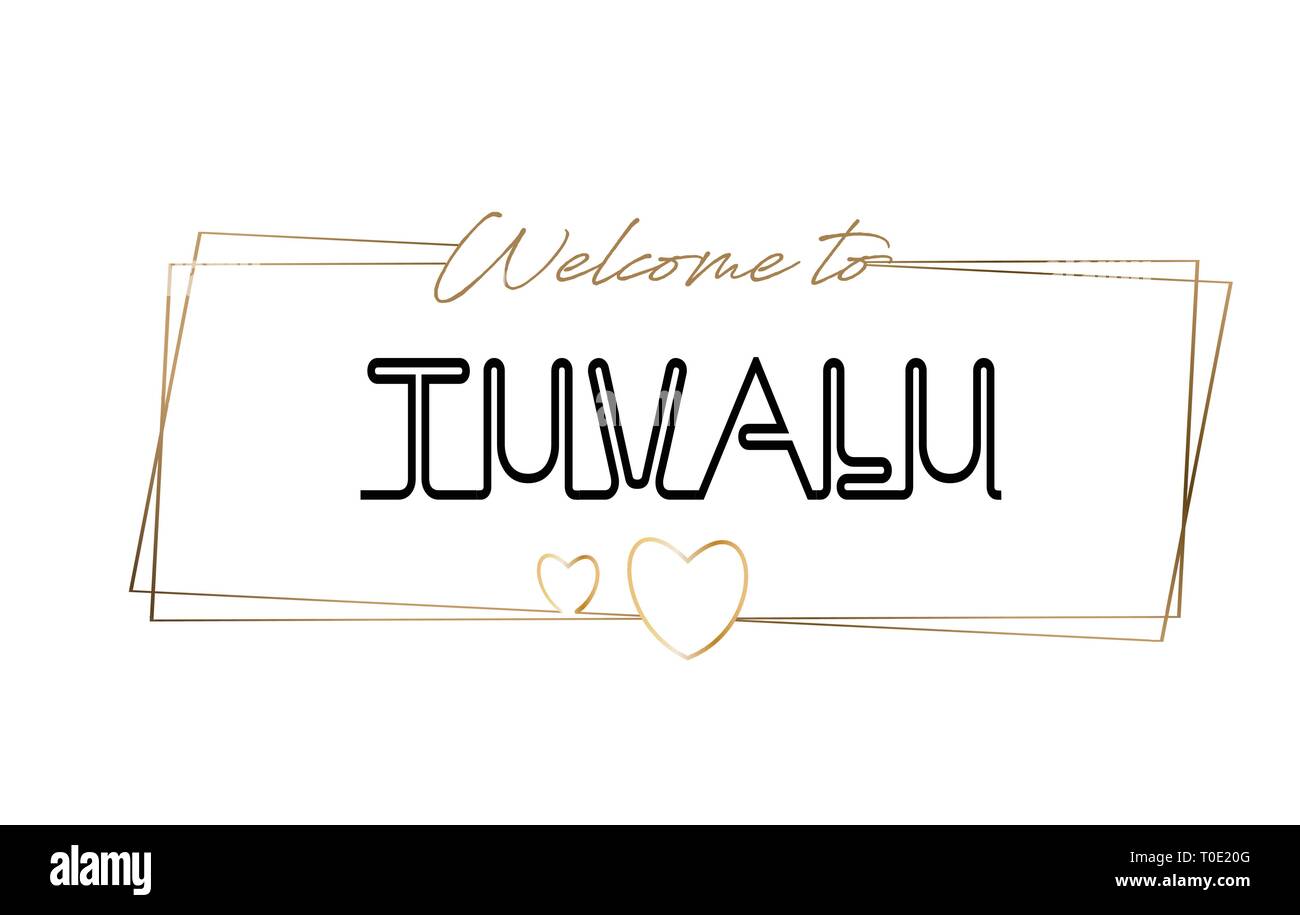 Tuvalu Welcome to text Neon lettering typography. Word for logotype ...