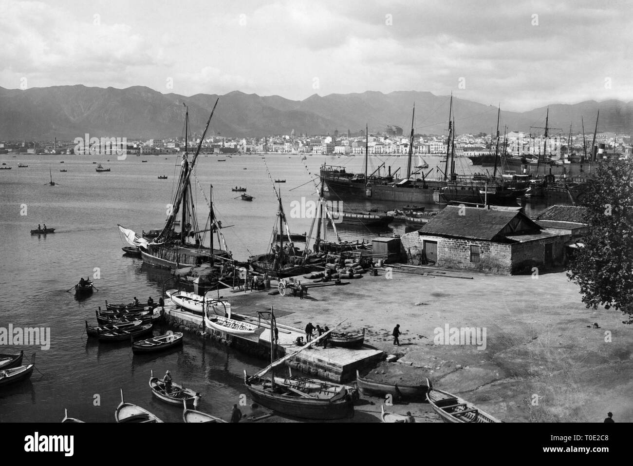 harbour, palermo, sicily, italy 1920 Stock Photo - Alamy