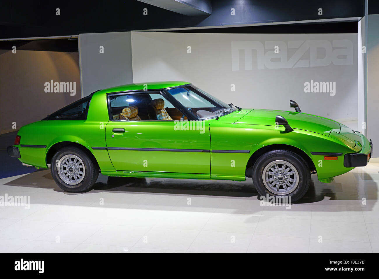 HIROSHIMA, JAPAN -26 FEB 2019- View of an old Mazda vehicle at the ...