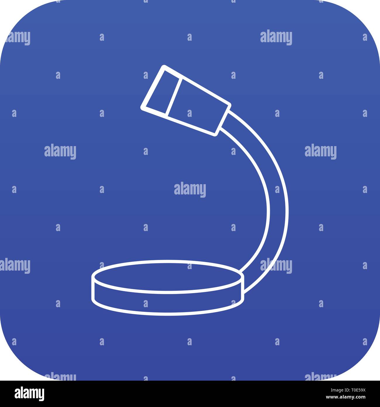 Table microphone icon blue vector Stock Vector Image & Art - Alamy