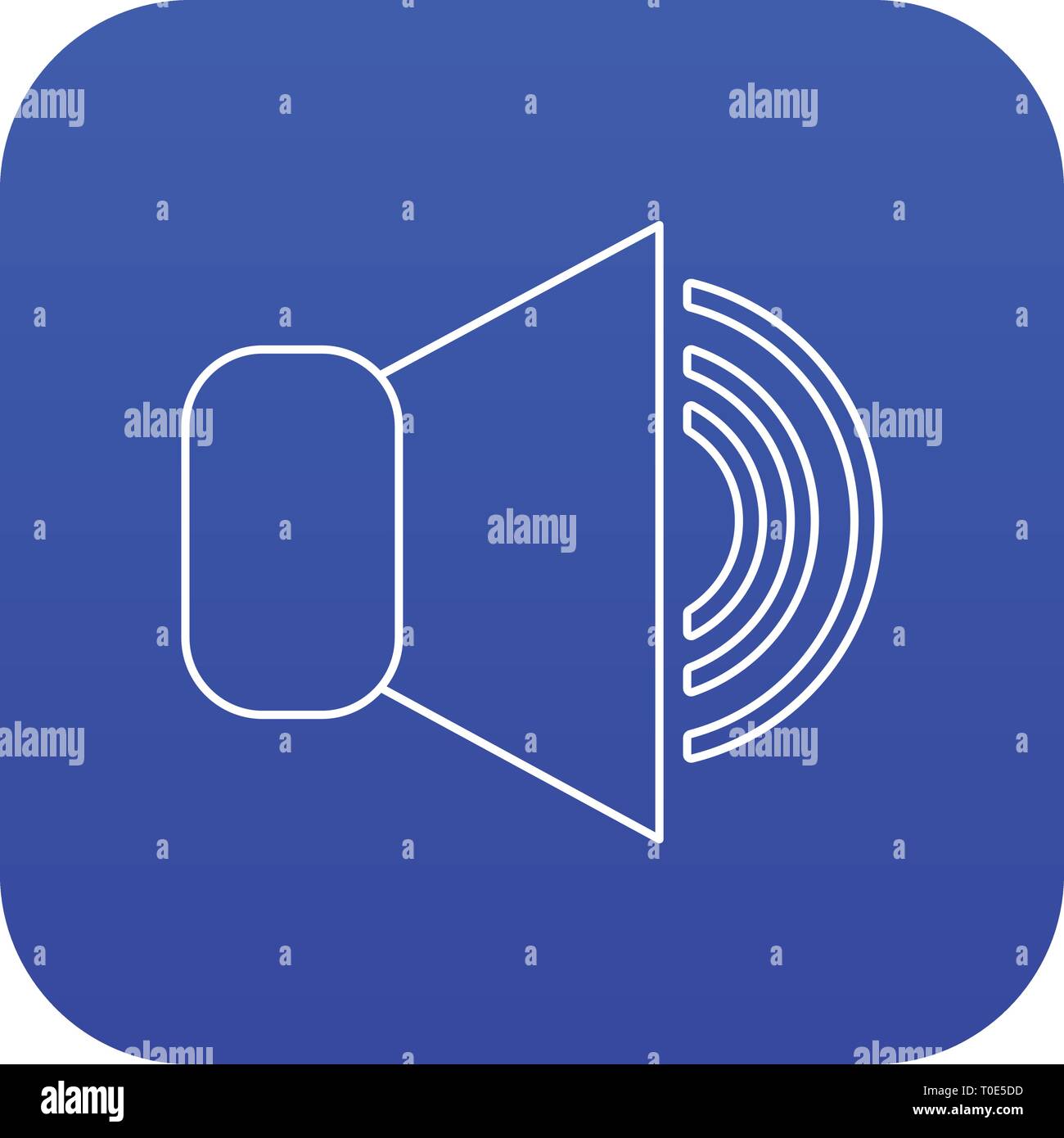 Volume up icon blue vector Stock Vector Image & Art - Alamy