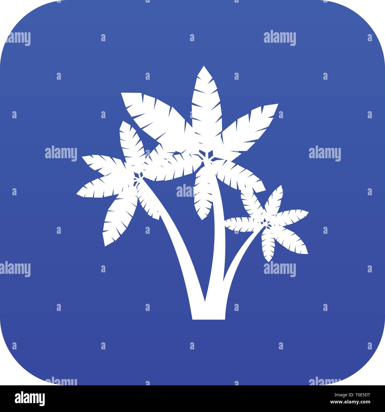 Three palm trees icon digital blue Stock Vector Image & Art - Alamy