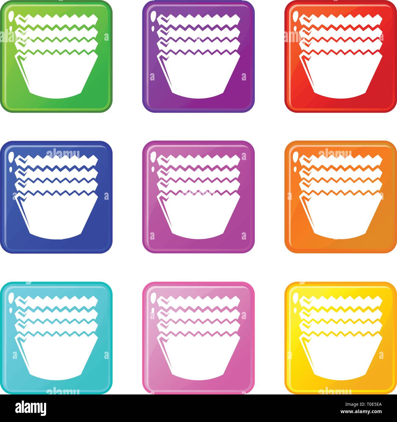 Baking molds icons set 9 color collection Stock Vector Image & Art - Alamy