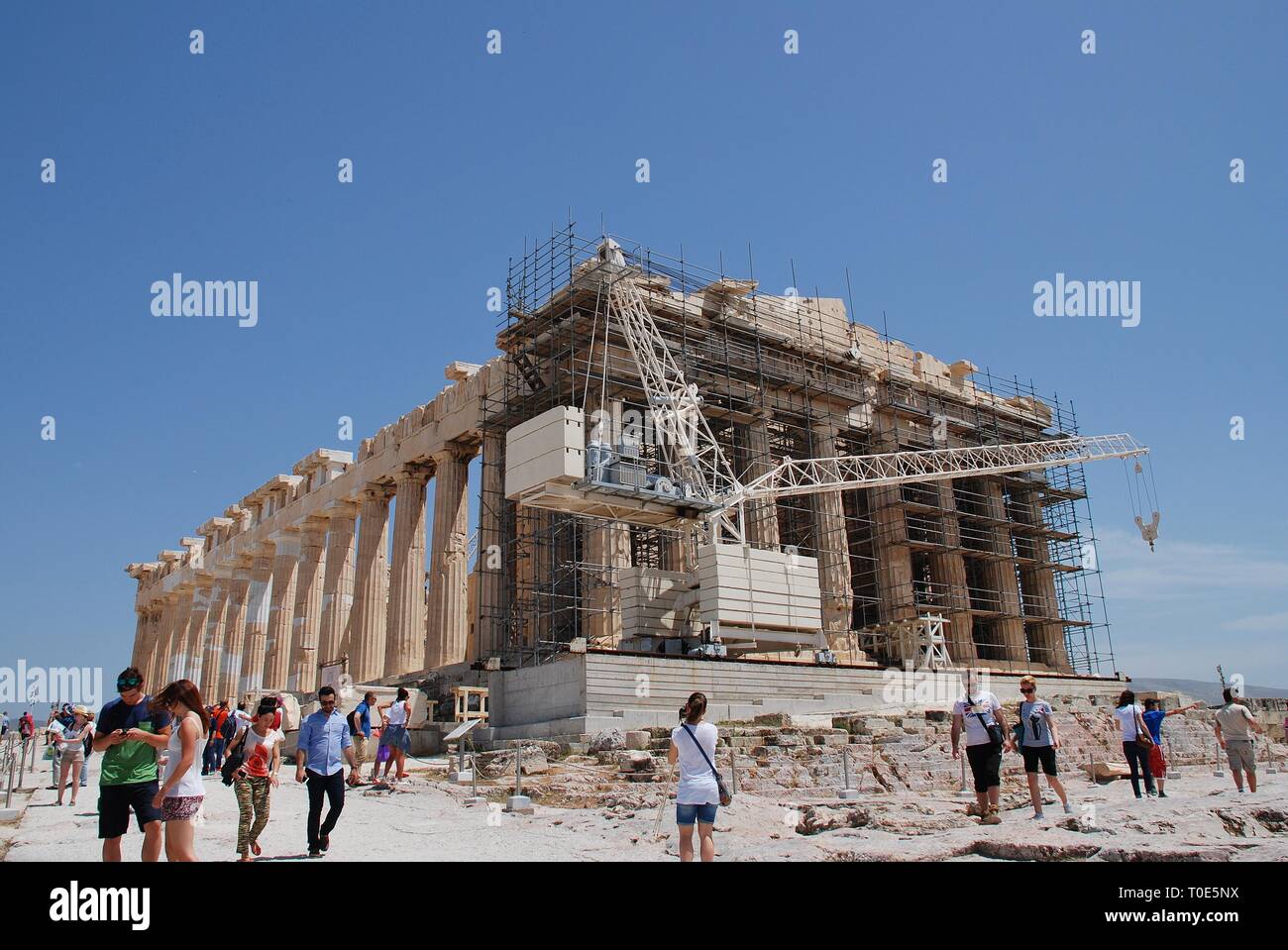 Acropolis renovation temple hi-res stock photography and images - Alamy